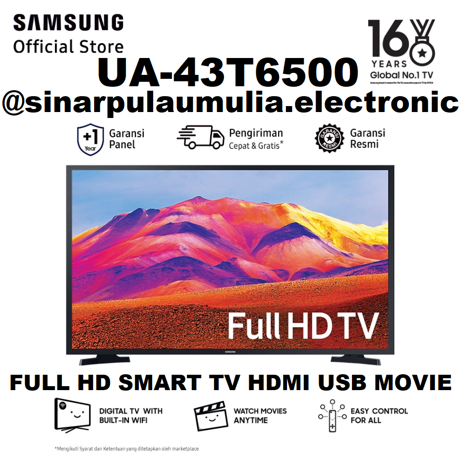 Jual Samsung LED TV 43 Inch Full HD Smart Digital - UA 43T6500 / UA 43 T 6500 / UA43 T6500 ...