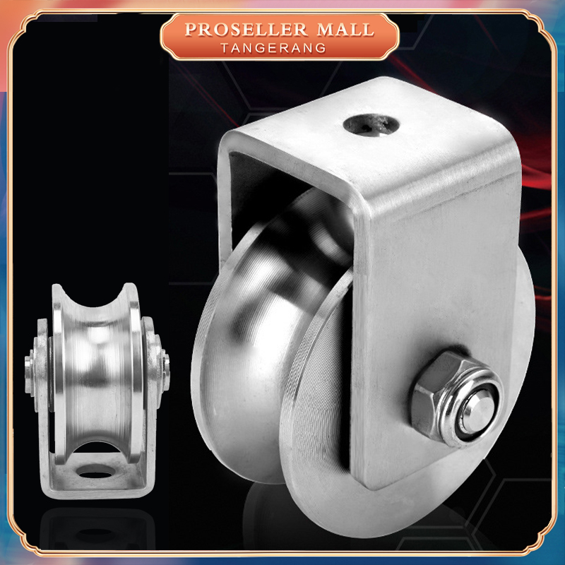 Jual Roller Wheel Bearings U Groove Pulley Wheels Detachable Heavy Duty ...