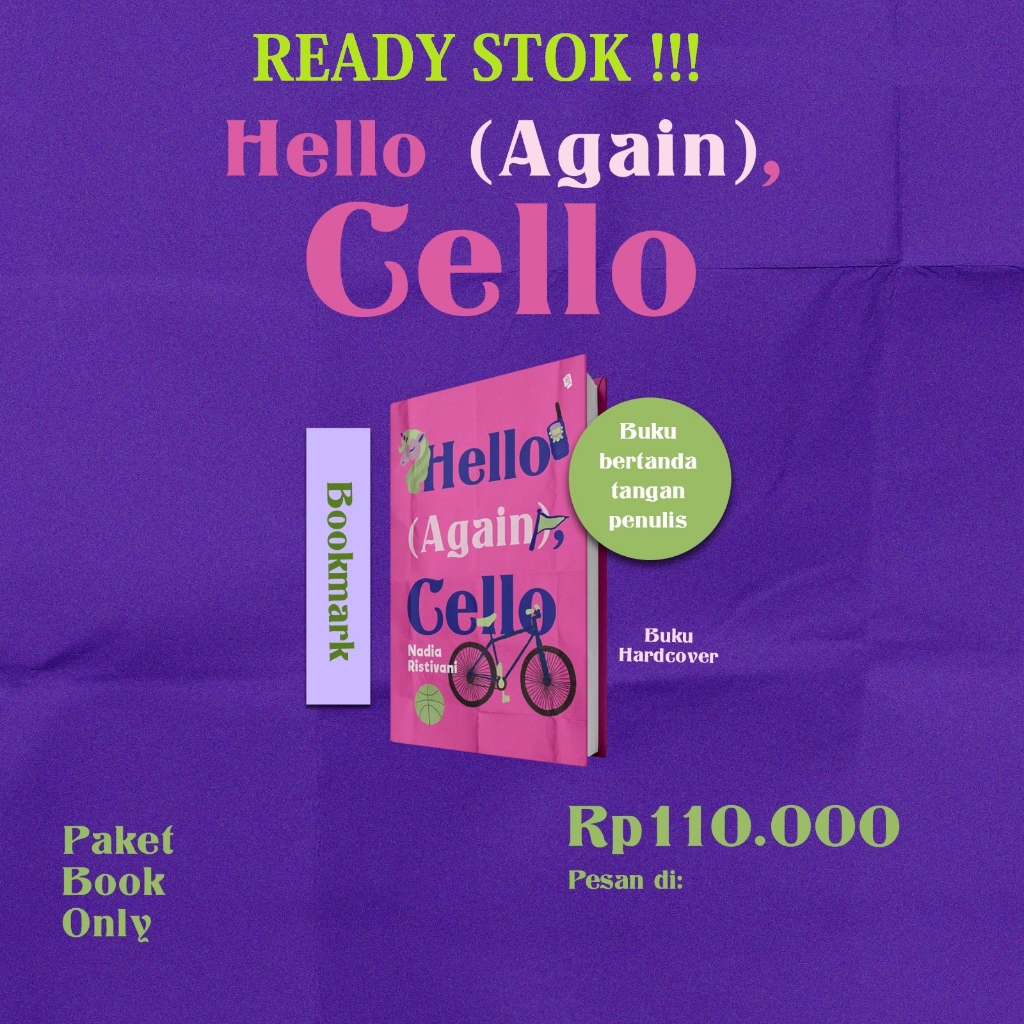 Jual Ready Stok !!! Novel Hello, Cello - Hello (Again), Cello Hard ...