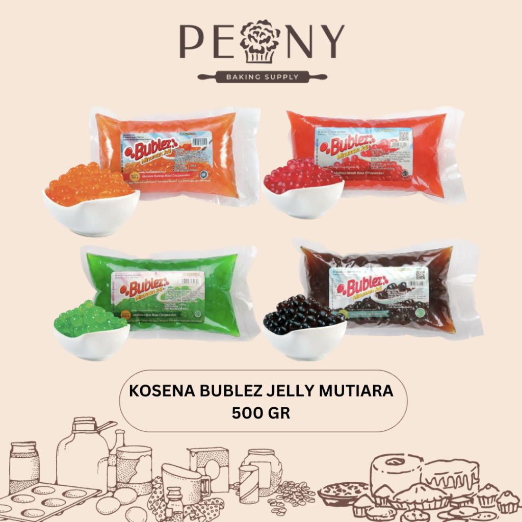 Jual KOSENA BUBLEZ JELLY MUTIARA TOPPING MINUMAN 500 GR RASA COCOPANDAN ...