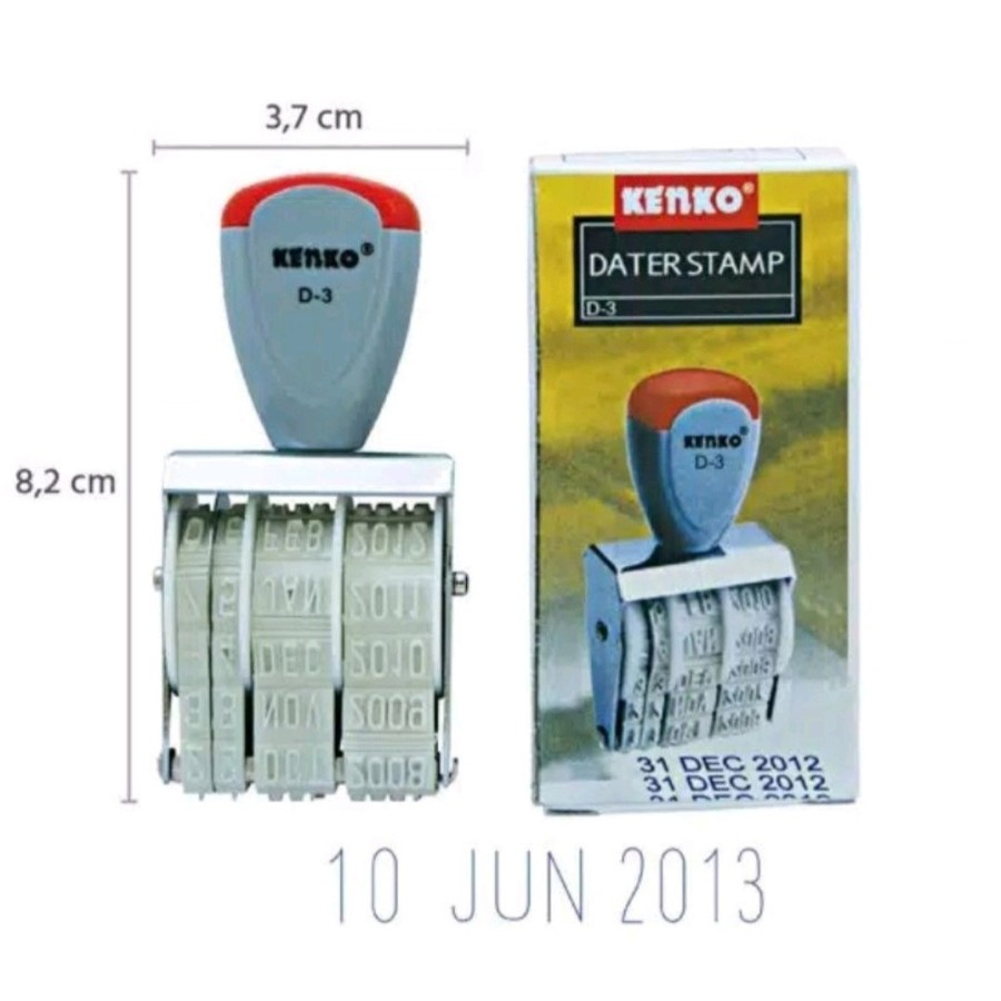 Jual KENKO STEMPEL STAMPEL TANGGAL DATE DATER STAMP D-3 D3 (5MM ...