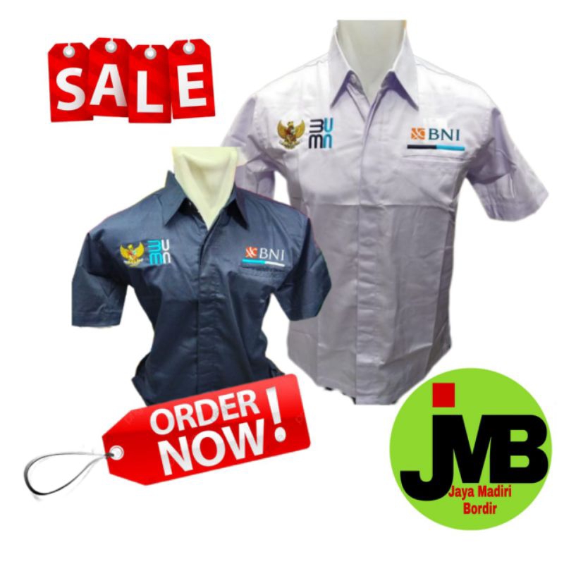 Jual KEMEJA BUMN BANK BNI BORDIR || SERAGAM BUMN BANK BNI BORDIR ...