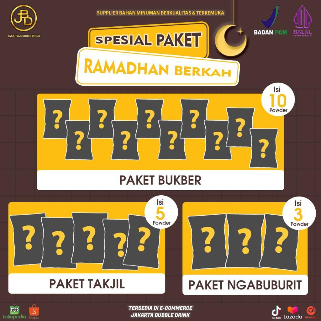 Jual PROMO Paket Ramadhan 3 Pcs 1Kg - Bubuk Minuman Jakarta Bubble ...