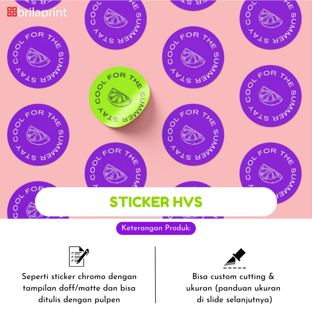 Jual Cetak Sticker HVS (Chromo Doff) - bisa ditulis | Shopee Indonesia