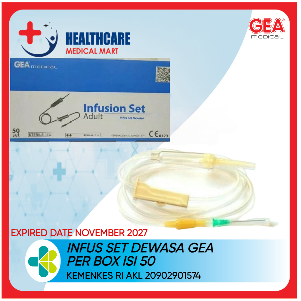 Jual INFUS SET Dewasa GEA Infuset Dewasa GEA Harga box isi 50 | Shopee ...