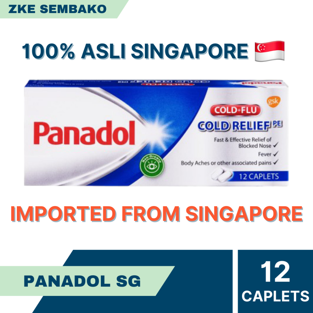 Jual Panadol Cold Relief Cold and Flu 12 Tablet Ori Singapore | Shopee ...