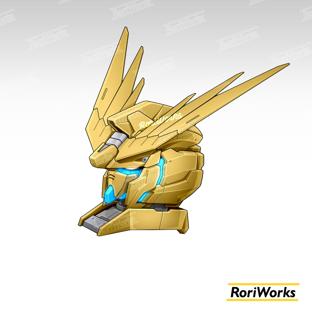 Jual Stiker Kiss cut - Unicorn Gundam Phenex Head | Destroy Mode ...