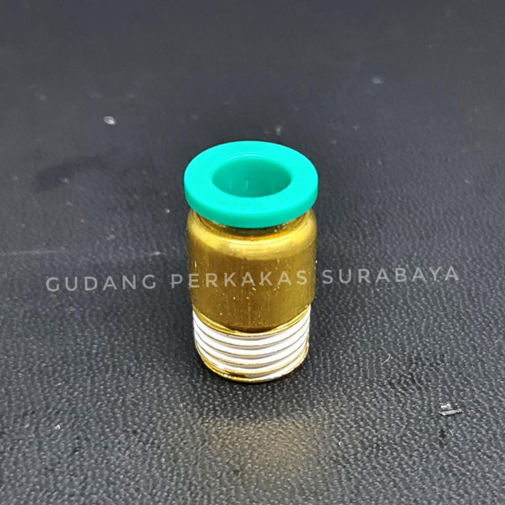 Jual MALE ROUND STRAIGHT FITTING 8 mm SELANG PU FITTING PU FITTING ...