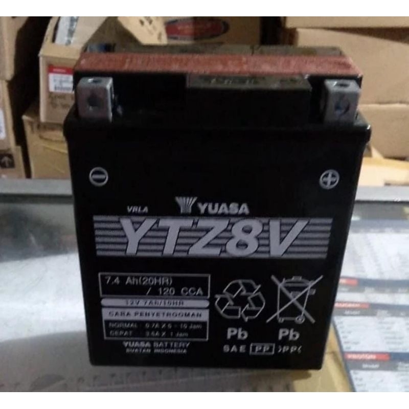 Jual aki kering YTZ8V accu kering xmax r25 cbr 250 klx 250 mt25 vespa sprint YUASA | Shopee ...