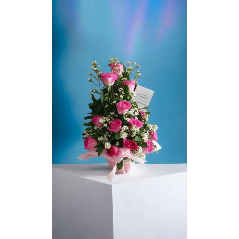 Jual Rangkaian bunga meja fresh N28 | Shopee Indonesia