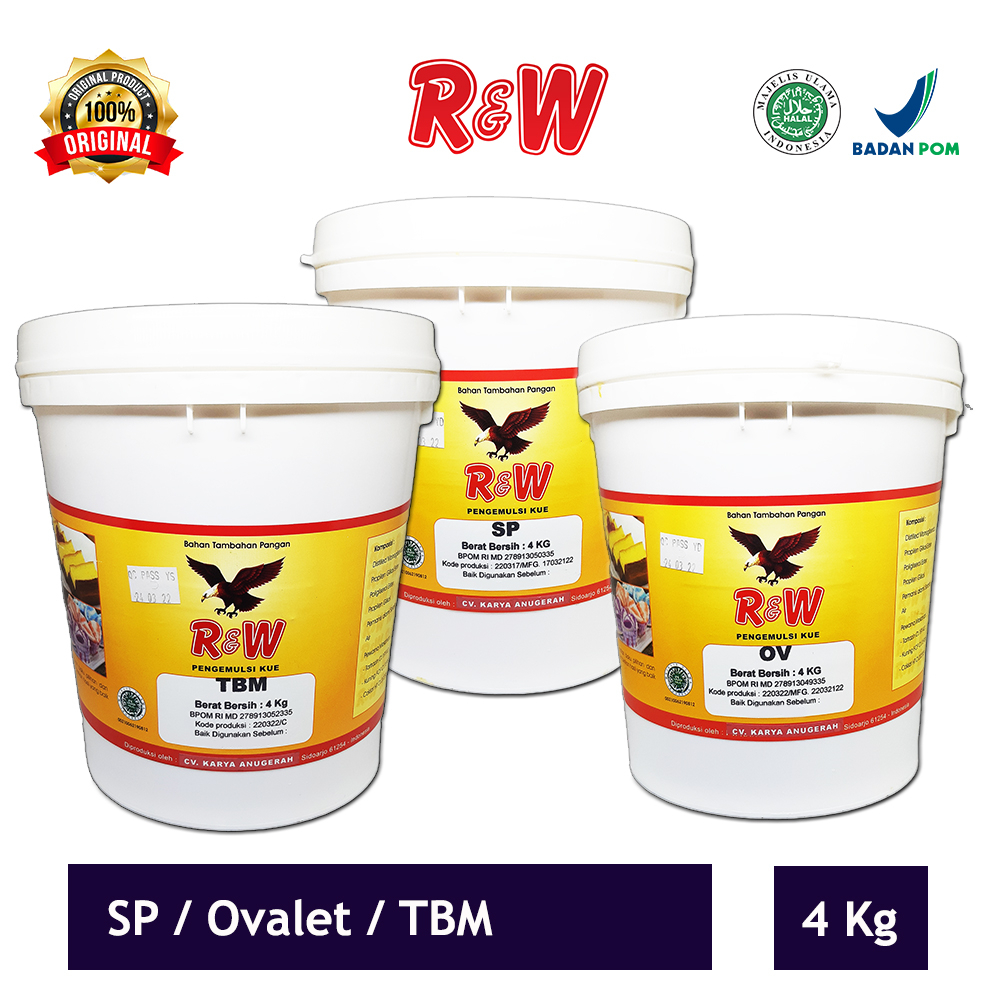Jual Emulsifier SP Ovalet TBM Pengemulsi Pelembut Pengembang Kue Roti ...
