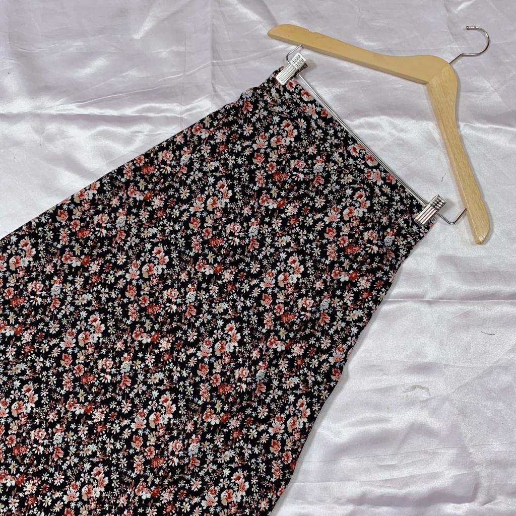 Jual FLORA ROK KOREAN STYLE/ROK MOTIF BUNGA BUNGA KECIL / ROK A LINE ...