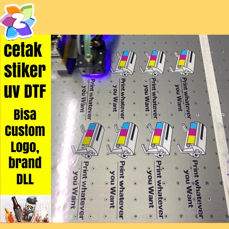 Jual Cetak Stiker Label UV DTF Custom Timbul Tebal Sticker Logo Tahan ...