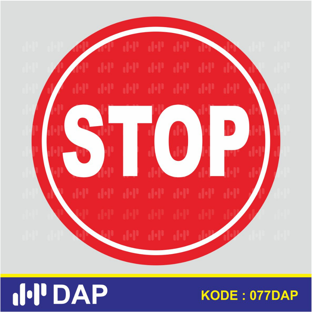 Jual 077 - STIKER STOP - VYNIL - TERBAIK | Shopee Indonesia