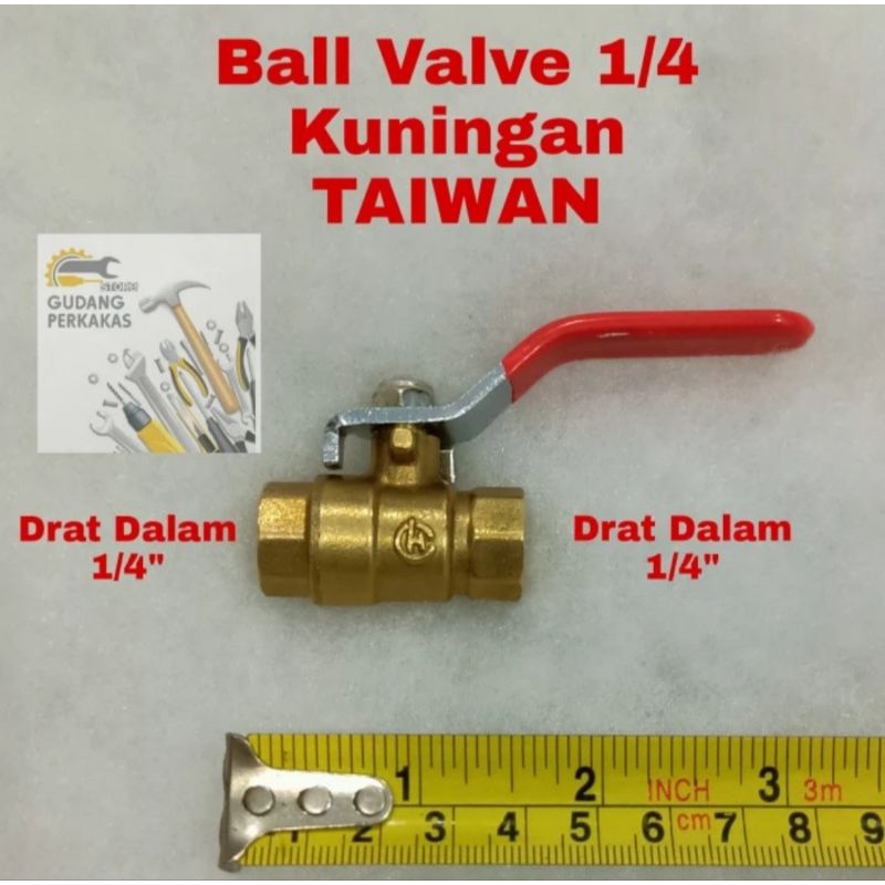 Jual Ball Valve Kuningan 1/4" VOYLET - Stop Kran Keran Angin 1/4 Inchi Drat Dalam | Shopee Indonesia