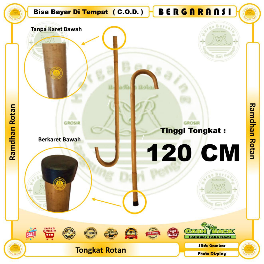 Jual Tongkat Rotan Tinggi 120 cm - Tongkat Pentas Seni Dari Rotan ...