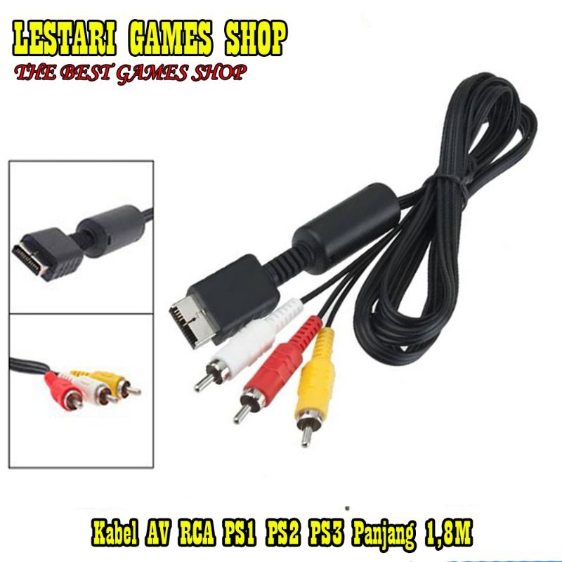 Jual kabel AV RCA PS2 PS3 | Shopee Indonesia