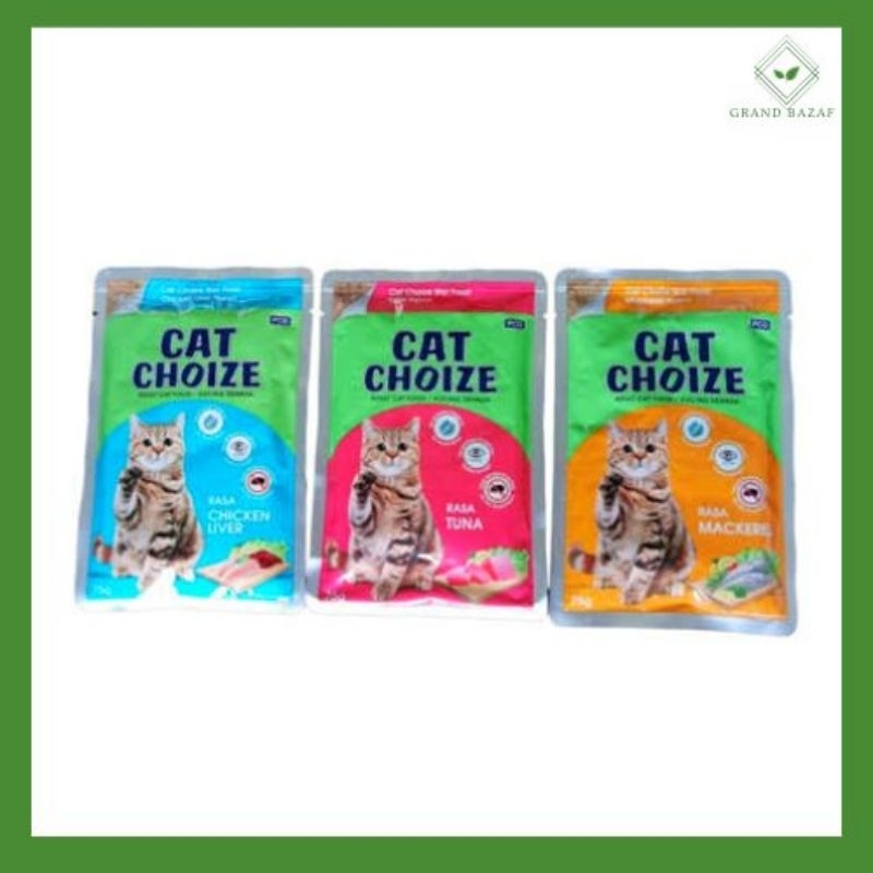Jual CAT CHOIZE Wet Snack Food Sachet 75gr | Shopee Indonesia
