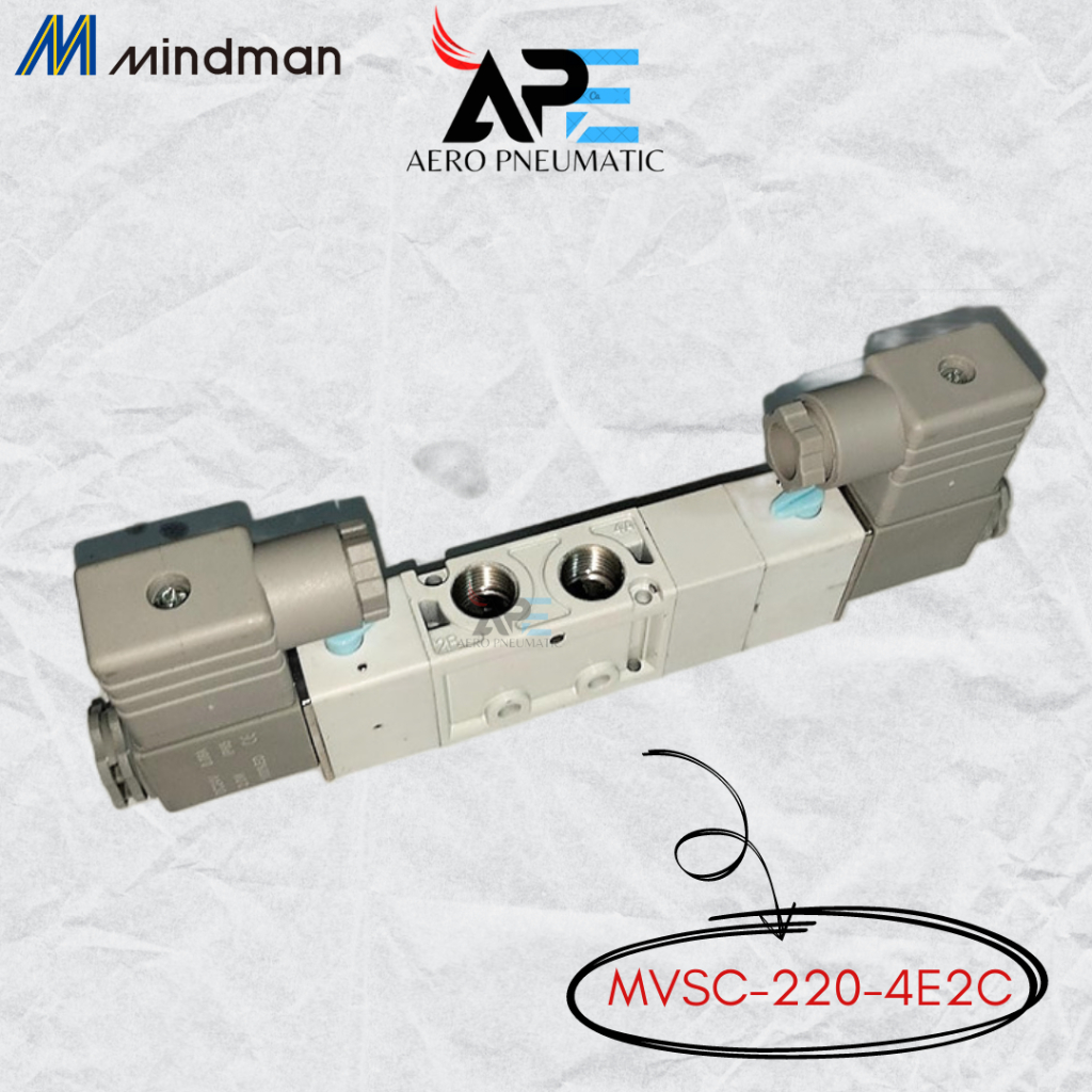 Jual SOLENOID VALVE DOUBLE COIL MINDMAN MVSC-220-4E2C CLOSE CENTER ...