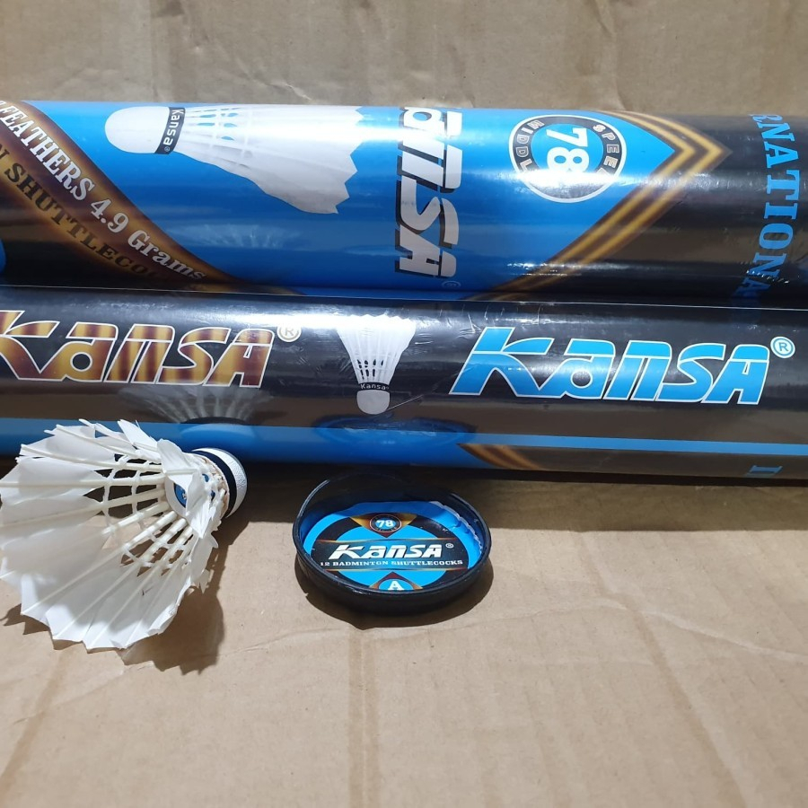 Jual SHUTTLECOCK COCK BADMINTON KANZA BLUE BIRU HITAM UNTUK ANAK DEWASA ...