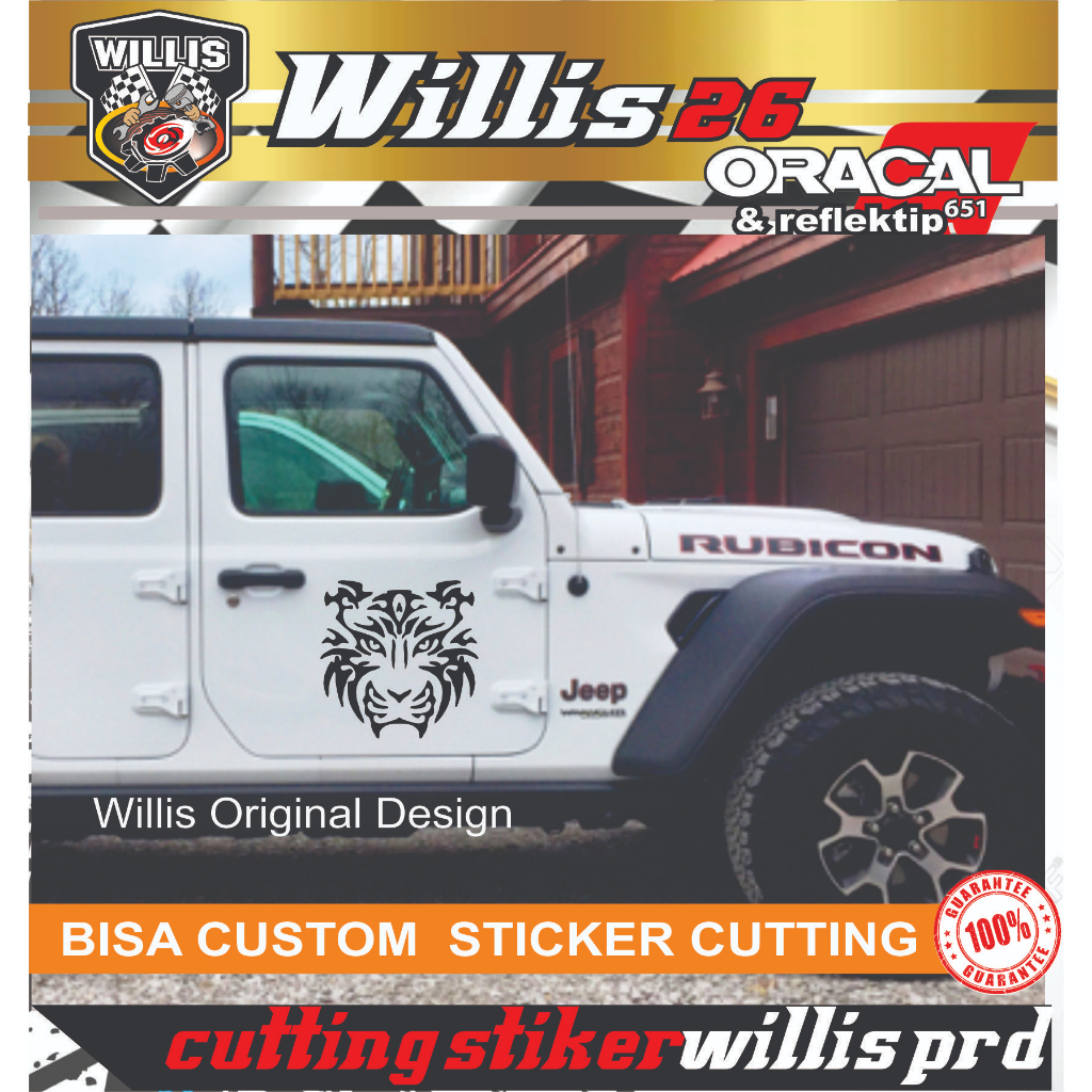 Jual CUTTING STICKER STIKER MOBIL TIGER TRIBAL KEREN ESCUDO FEROZA JEEP ...