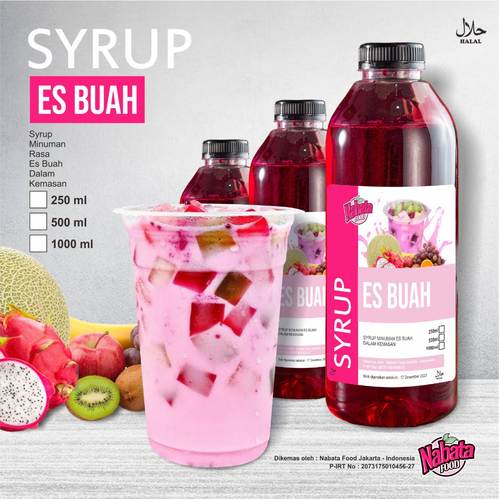 Jual Sirup Es Buah 1 Liter Bisa Untuk Syrup Es Campur, Es Teler Es Tape ...
