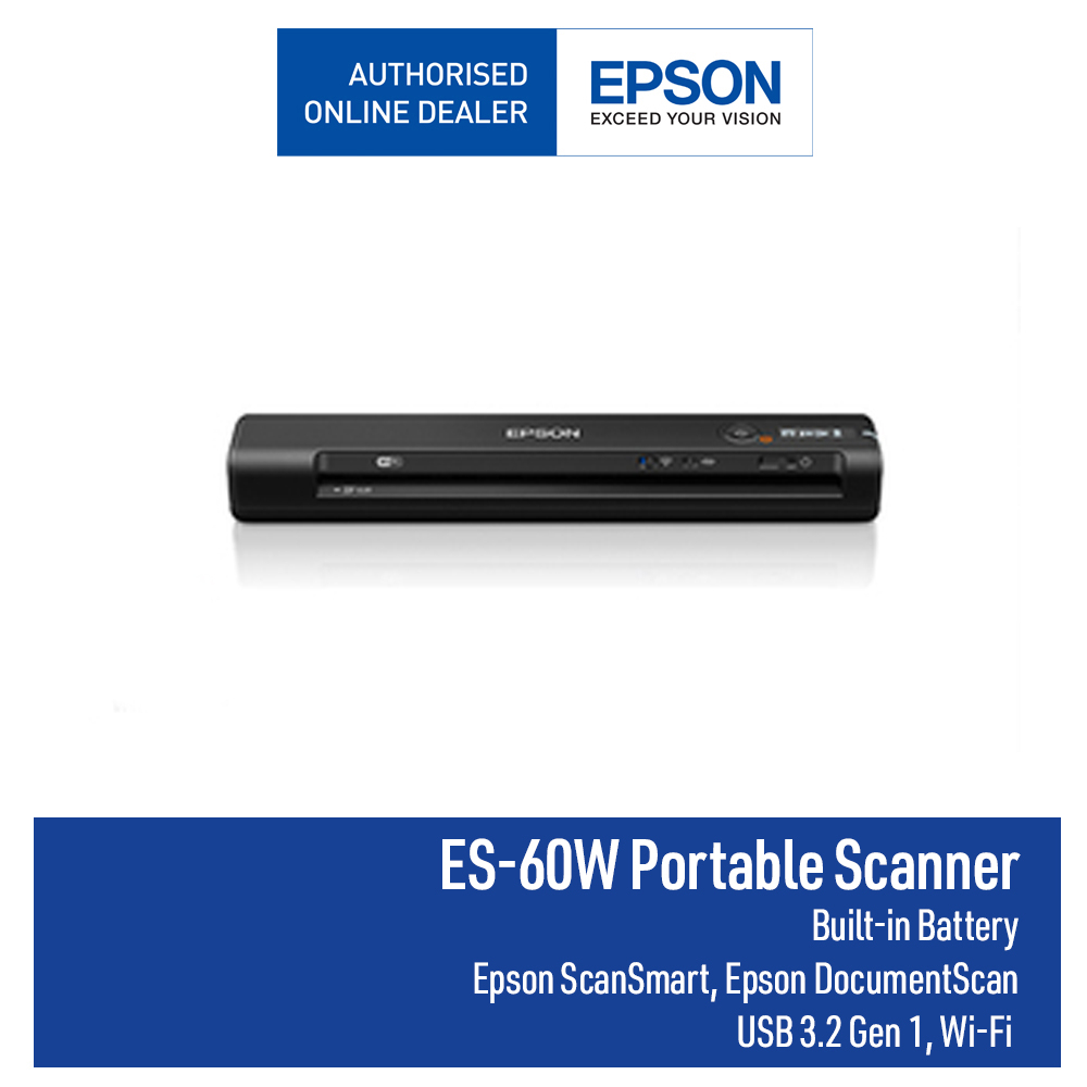 Jual EPSON SCANNER PORTABLE ES60W BUILT IN BATTERY, USB WIFI | Shopee ...