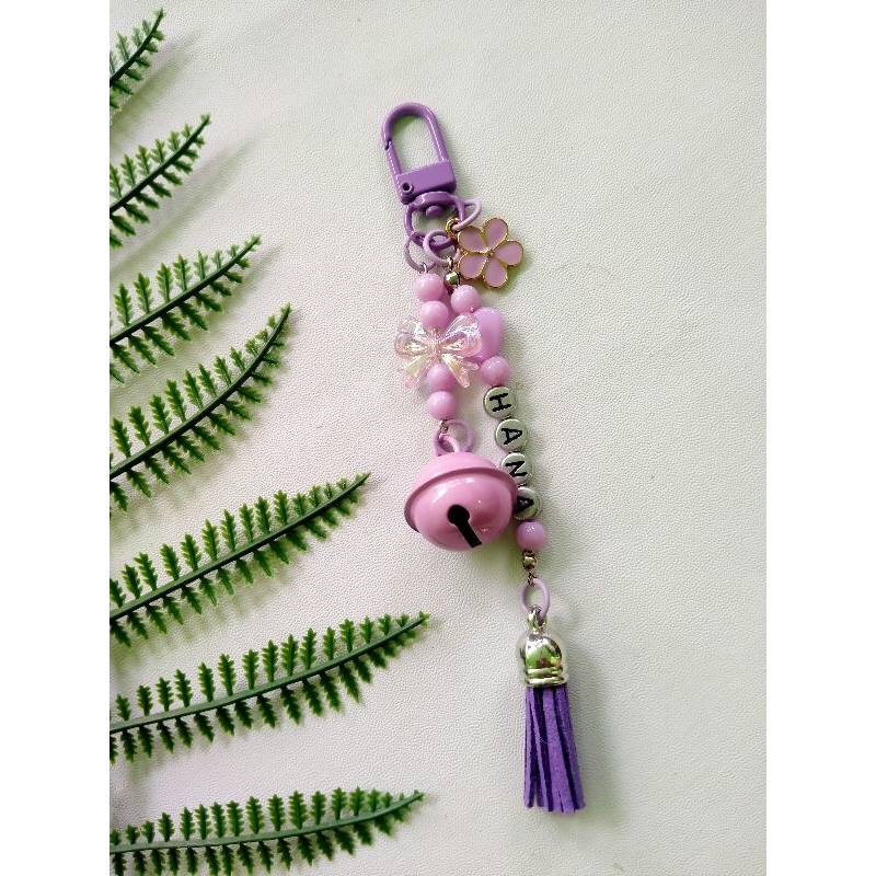 Jual Keychain Beads Gantungan Kunci Manik Pastel Request Custom Nama ...