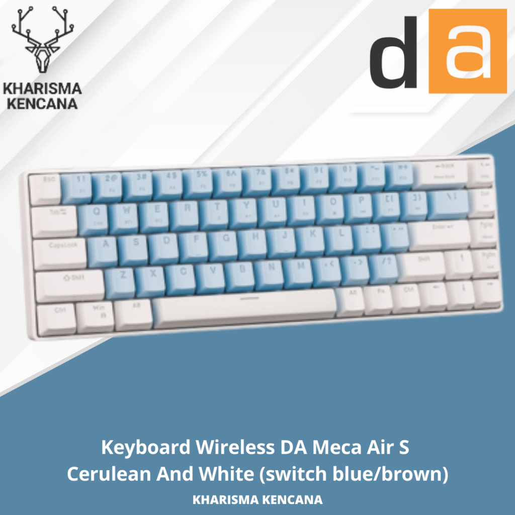 Jual Keyboard Wireless DA Meca Air S Cerulean And White (switch blue ...