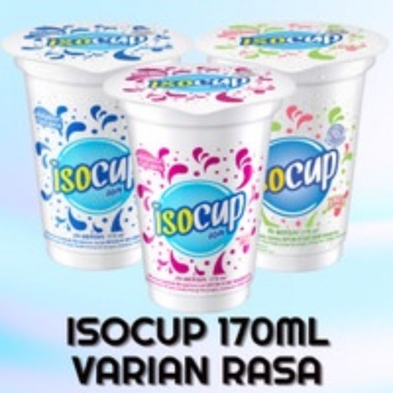 Jual minuman isotonik isocup varian rasa 170 ml isi 24 | Shopee Indonesia