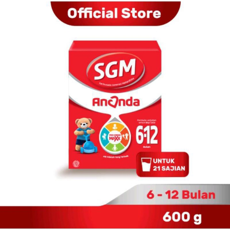 Jual Susu SGM Ananda 2 usia 6-12 bulan ukuran 600gram exp. 2024 ...