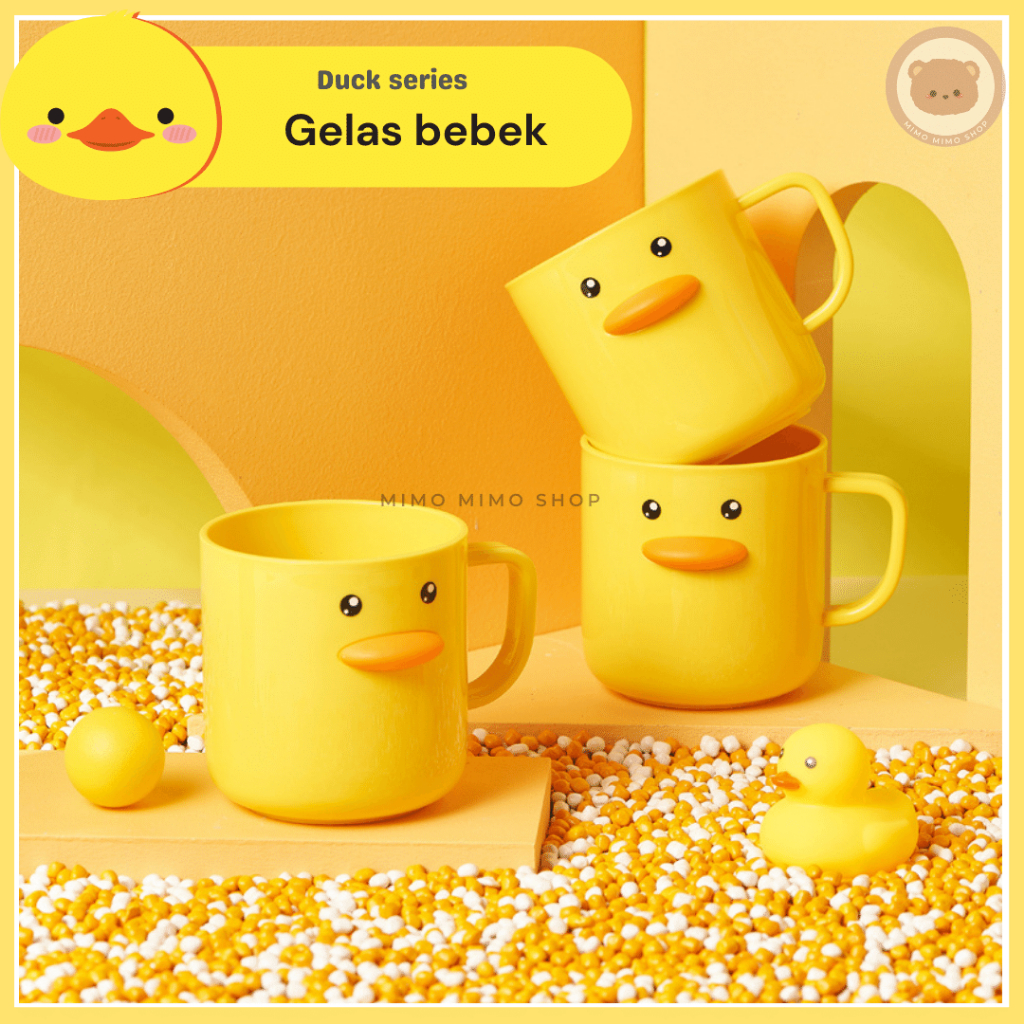 Jual CANGKIR GELAS MOTIF KARTUN BEBEK KUNING UNTUK ANAK SIKAT GIGI ...