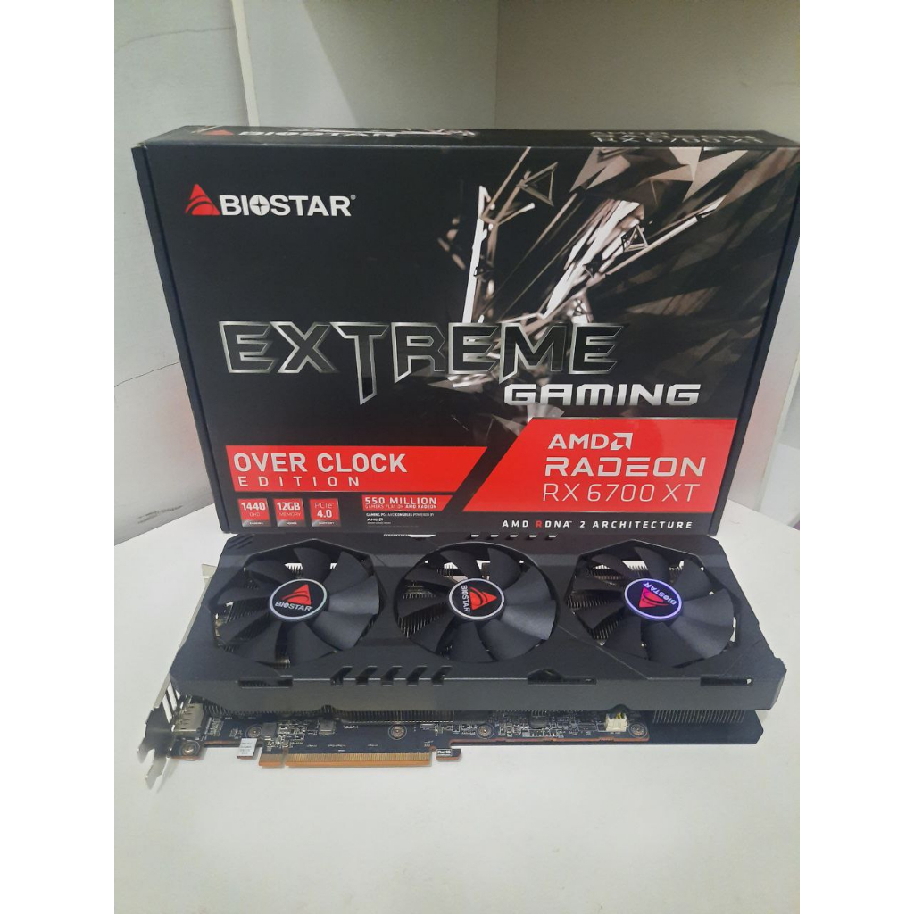 Jual VGA BIOSTAR RX 6700 XT 12GB GDDR6 SECOND FULLSET BOX | Shopee ...