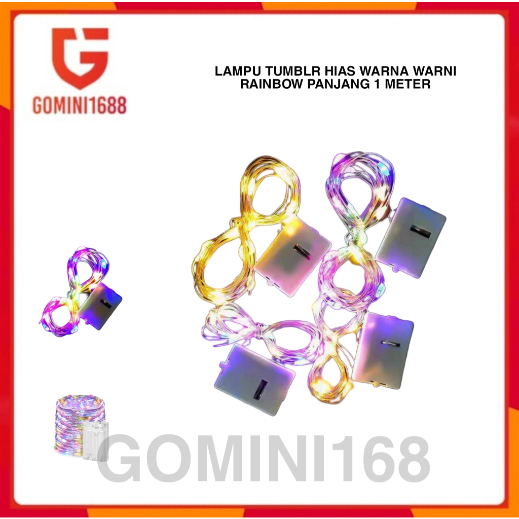 Jual Lampu Tumblr Hias Kawat Led Hiasan Natal Warna Warni Rainbow Light ...