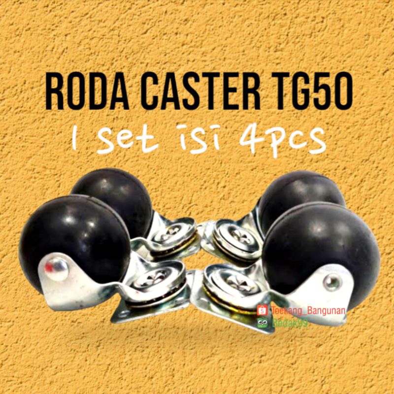 Jual Roda Karet Bp50 / Roda Caster Bulat / Roda Kursi | Shopee Indonesia