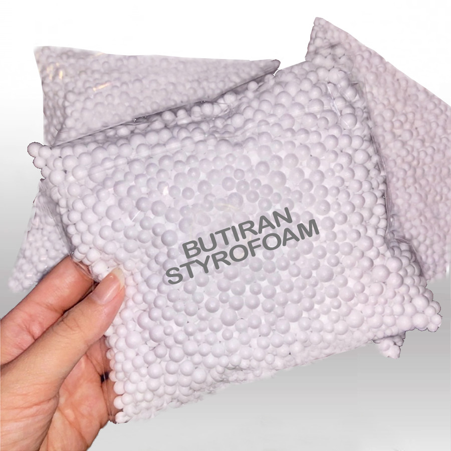 Jual Butir sterofoam styrofoam gabus 100gr - styrofoam butiran floam ...