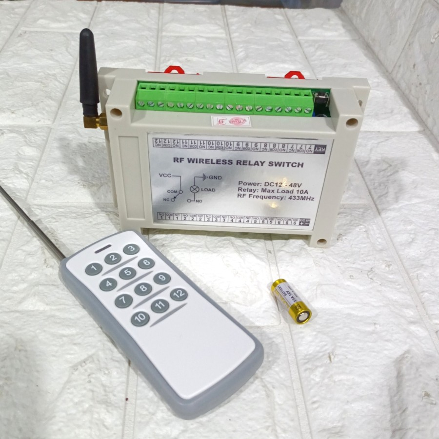 Jual remot aktuator 6ch naik turun remot wireless 12ch 12-48v 220V DC ...