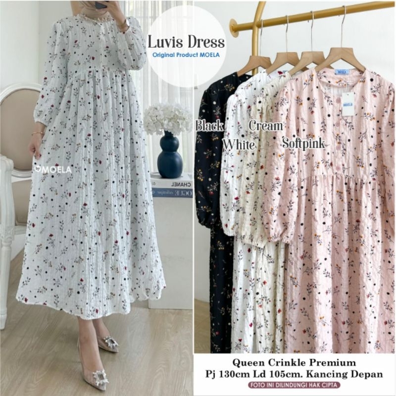 Jual GAMIS DRESS BUSUI BAHAN CRINKLE original produk by MOELA | Shopee ...