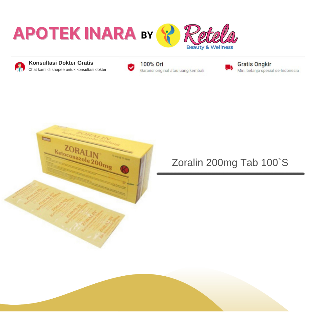 Jual ZORALIN 200MG 1 STRIP 10 TABLET | Shopee Indonesia