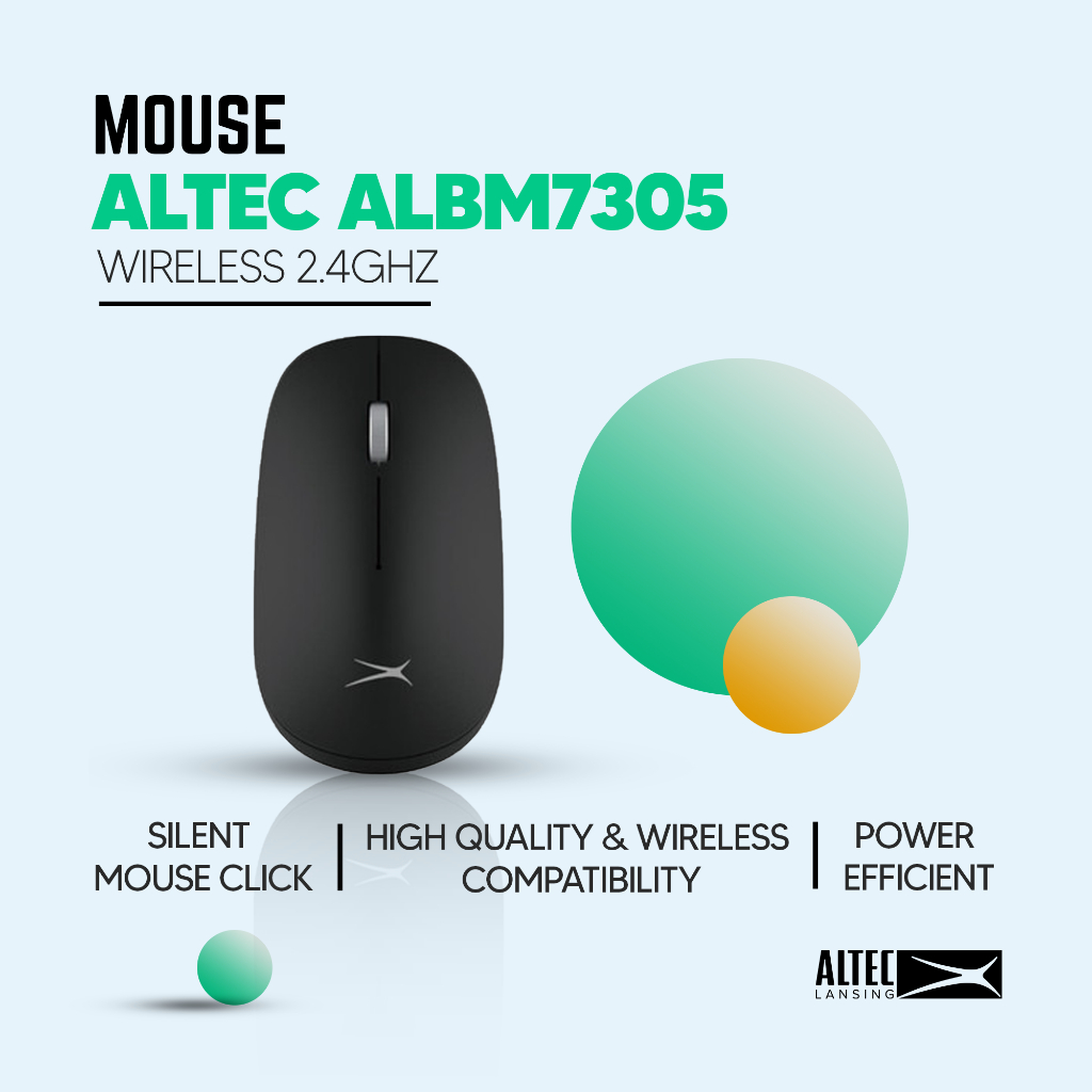 Jual Altec Lansing Slim Mouse Wireless ALBM7305 | Shopee Indonesia