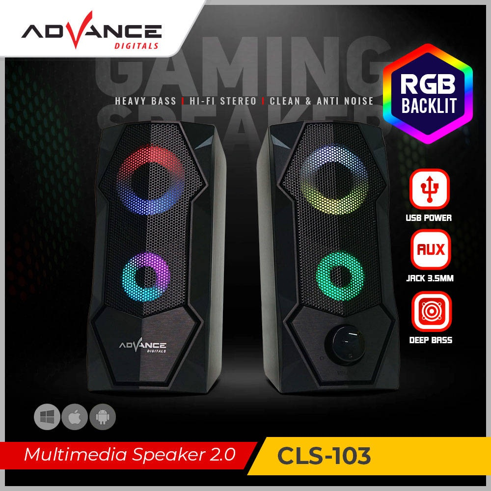 Jual Speaker Advance CLS-103 RGB / Speaker Laptop HP PC Super Bass ...
