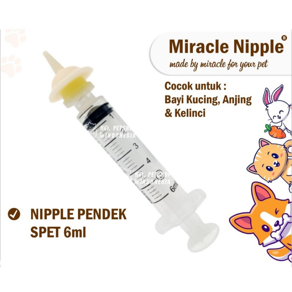 Jual MIRACLE NIPPLE Pentil Dot Susu Spet Anak Bayi Kucing Kecil Mini ...