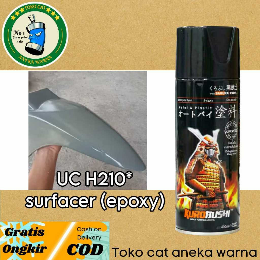Jual SAMURAI PAINT UC H210 SURFACER POXY EPOXY PRIMER GREY CAT DASAR ...