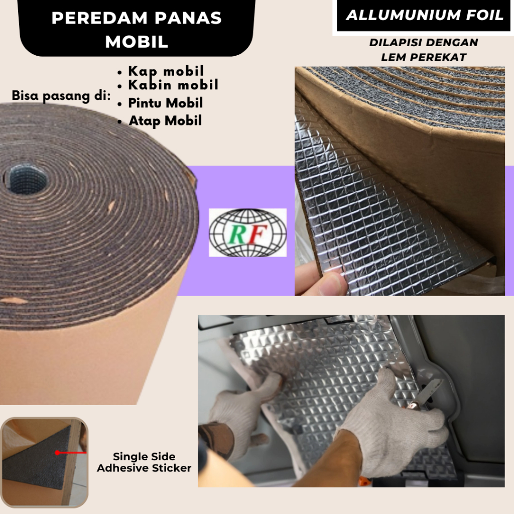Jual Peredam Panas Mobil 8mm x 1Mtr x 1Mtr Peredam Suara Kap Mesin ...