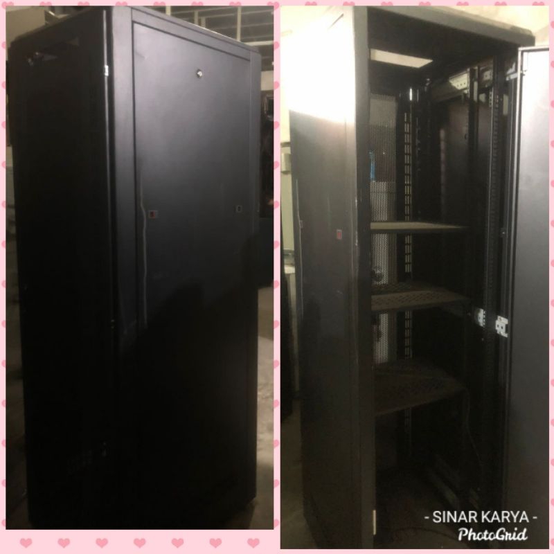 Jual Close rack indorack rak server 42U Depth 600mm kondisi bekas panel ...