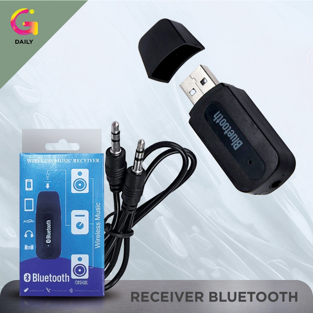Jual USB Receiver bluetooth Music + Kabel audio Receiver Mobil Speaker ...