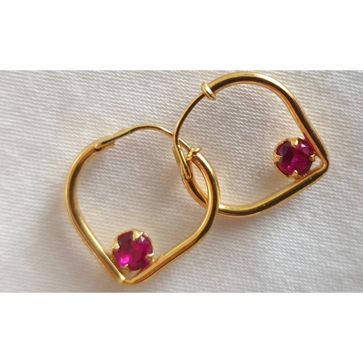 Jual Anting emas muda ring kerucut merah - 1/2 gr | Shopee Indonesia