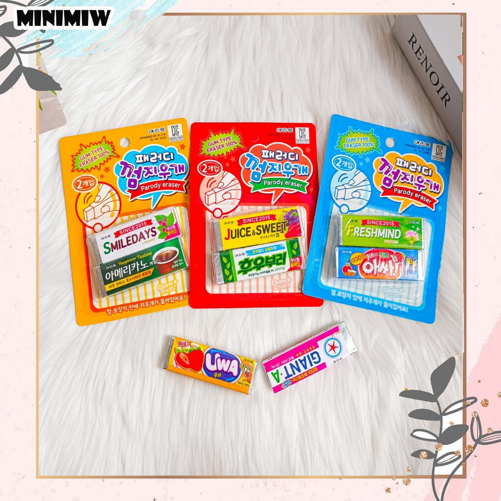 Jual PENGHAPUS PERMEN KARET PANJANG ISI 2 PARODY ERASER HAPUSAN ALAT ...