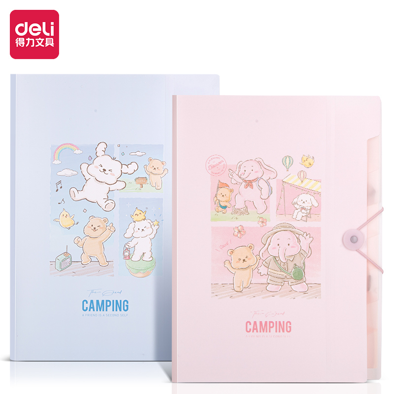 Jual Deli Map Dokumen Harmonika / Expanding File A4 Pink Biru PM303 | Shopee Indonesia