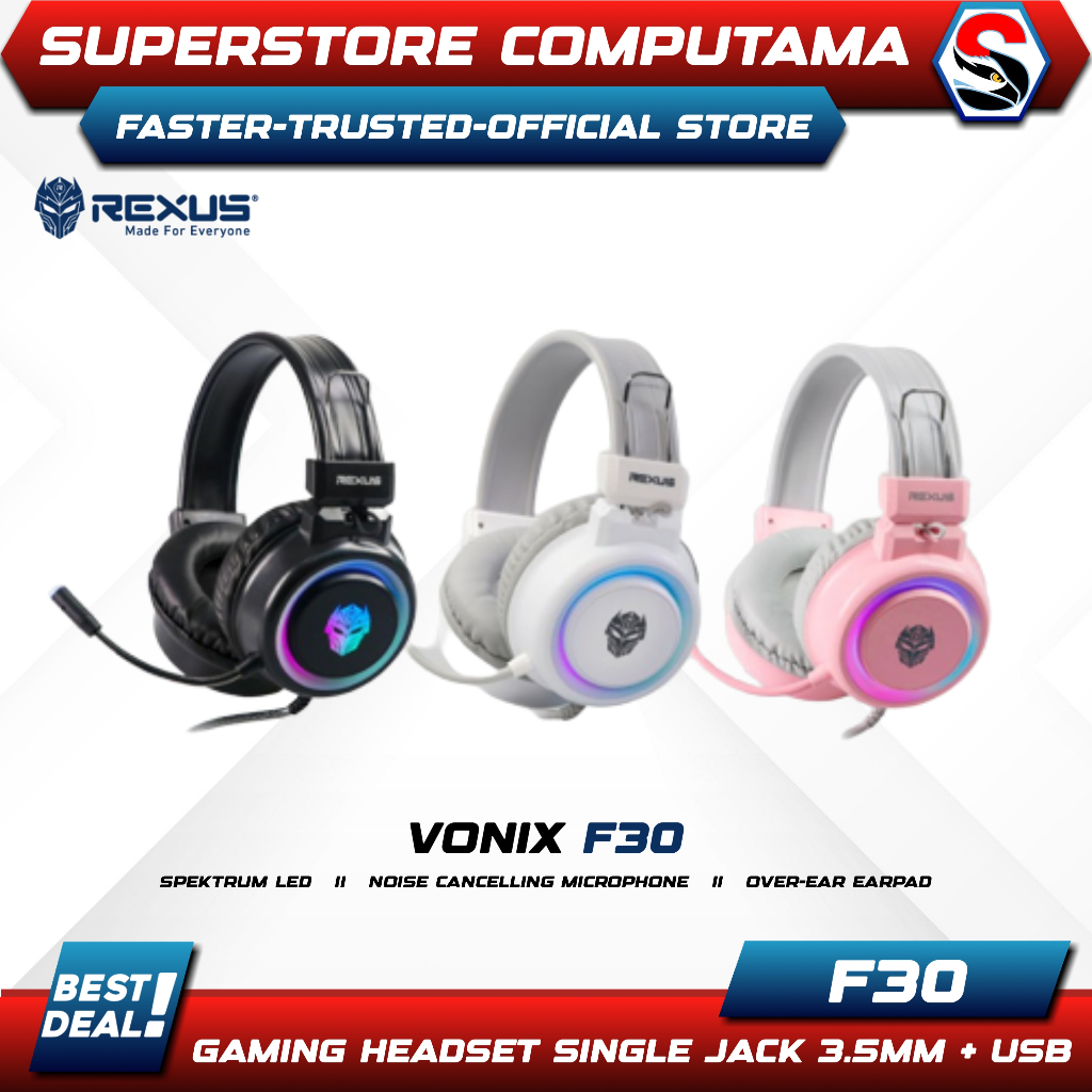 Jual Rexus Vonix F30 - Gaming Headset | Shopee Indonesia